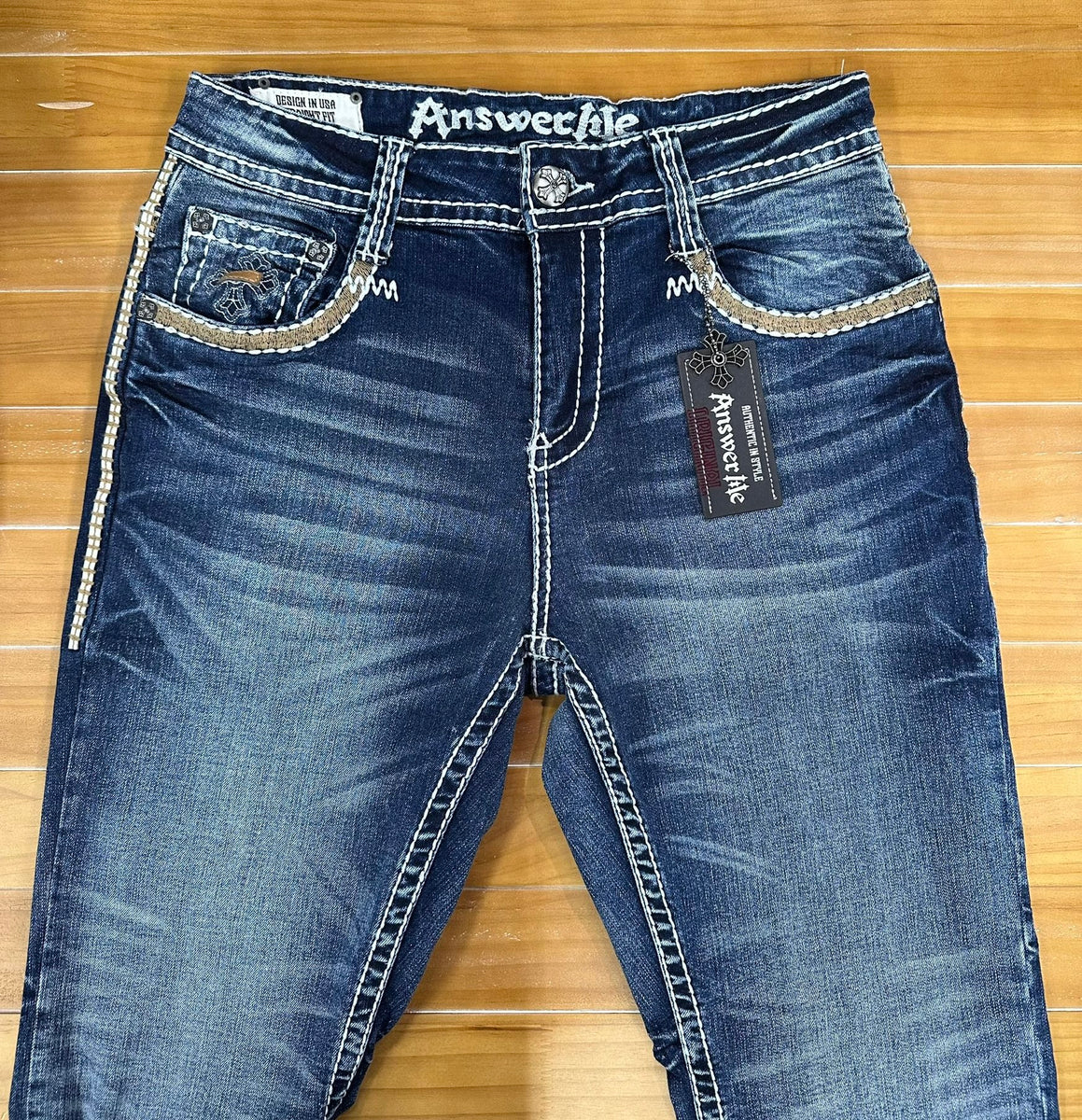 Answer Me Men's Straight Fit Jeans 2208 - Blue – Botas Guadalajara